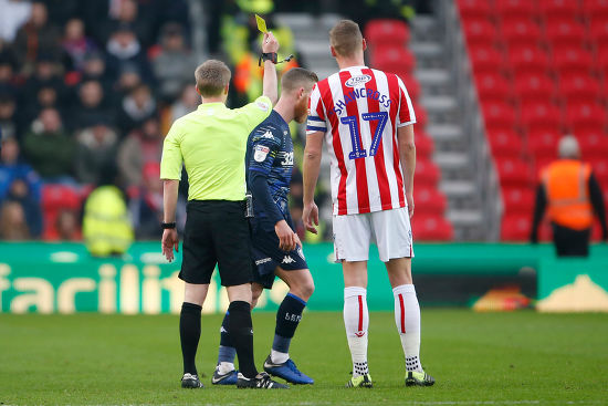 Referee Gavin Ward Shows Yellow Card Editorial Stock Photo - Stock ...