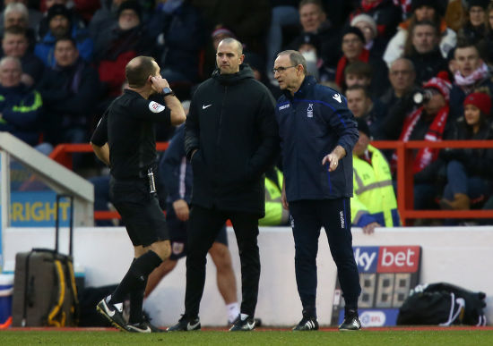 Referee Jeremy Simpson Warns Nottingham Forest Editorial Stock Photo ...