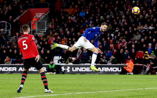 Gylfi Sigurdsson Everton Heads Goal Editorial Stock Photo - Stock Image ...