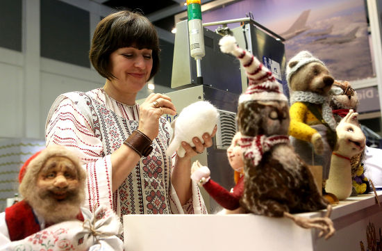 Employee Makes Handmade Dolls Stand City Editorial Stock Photo - Stock ...