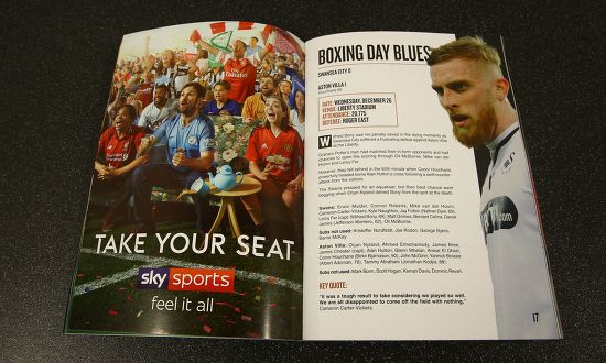 Sky Sports Advert Match Day Programme Editorial Stock Photo - Stock ...