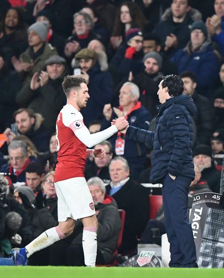 Arsenal Manager Unai Emery Substitutes Aaron Editorial Stock Photo ...
