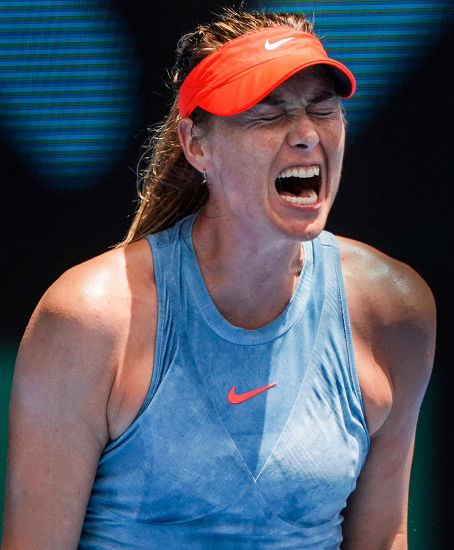 Maria Sharapova Screams During Her Womans Editorial Stock Photo - Stock ...