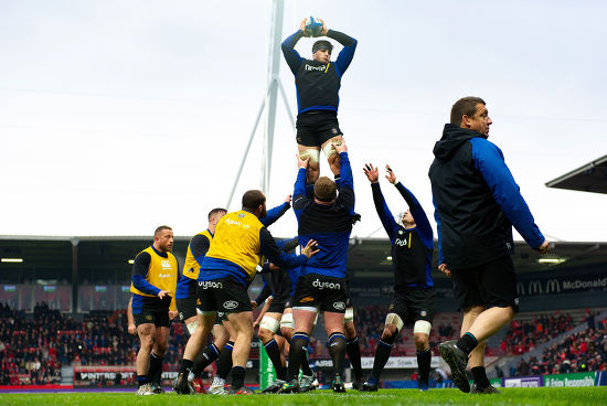 Bath Rugby Forwards Practise Their Lineout Editorial Stock Photo ...