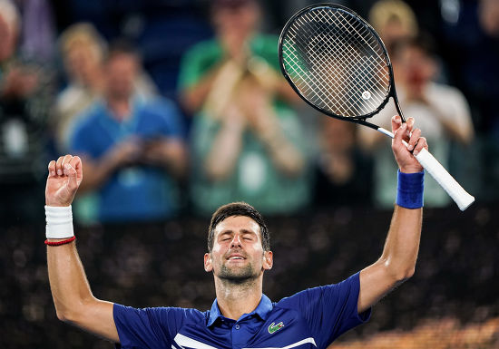 Novak Djokovic Celebrating Victory After His Editorial Stock Photo ...