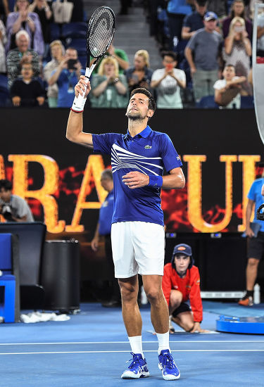 Novak Djokovic Celebrating Victory After His Editorial Stock Photo ...