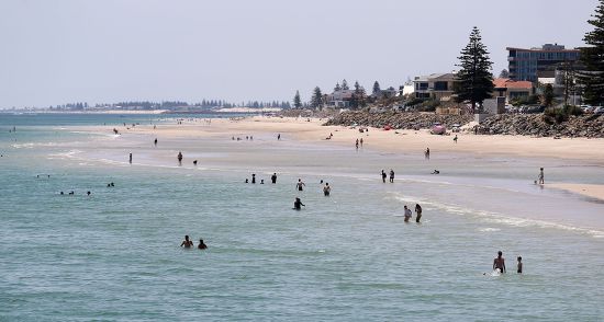 Beachgoers Cool Off Brighton Beach During Editorial Stock Photo - Stock ...