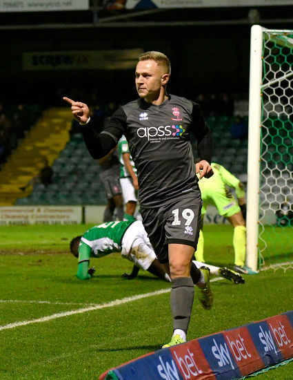 Goal Danny Rowe 19 Lincoln City Editorial Stock Photo - Stock Image ...