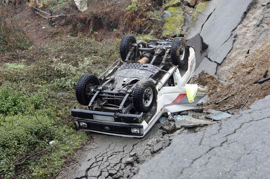 Wrecked Car Lies On Roof After Editorial Stock Photo - Stock Image ...