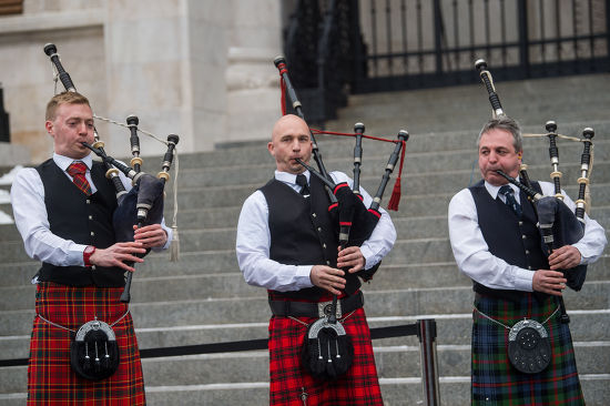Members Scottish Pipe Band Play During Editorial Stock Photo - Stock ...
