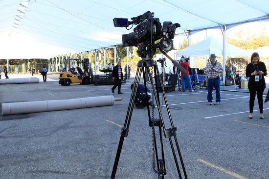 Camera Set Silver Carpet Rollout Preparation Editorial Stock Photo - Stock Image | Shutterstock