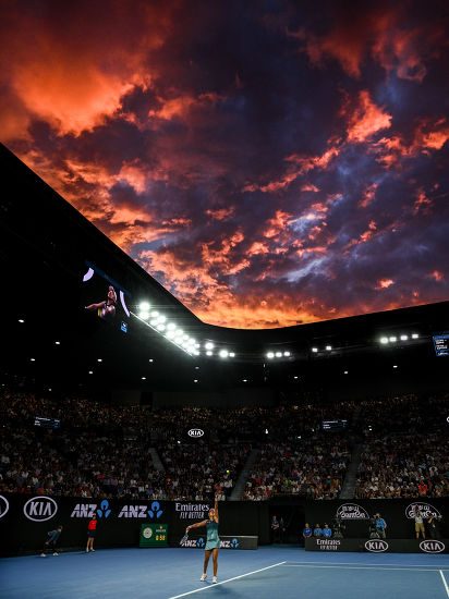 Sun Setting Over Rod Laver Arena Editorial Stock Photo - Stock Image ...