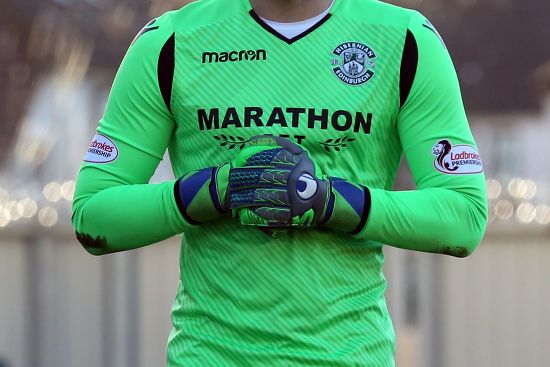 Hibernian Goalkeepers Shirt Gloves Showing Sponsorship Editorial Stock ...