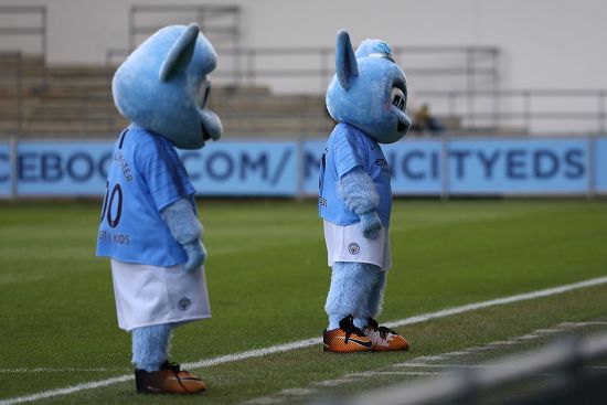 Manchester City Mascots Await Teams During Editorial Stock Photo ...