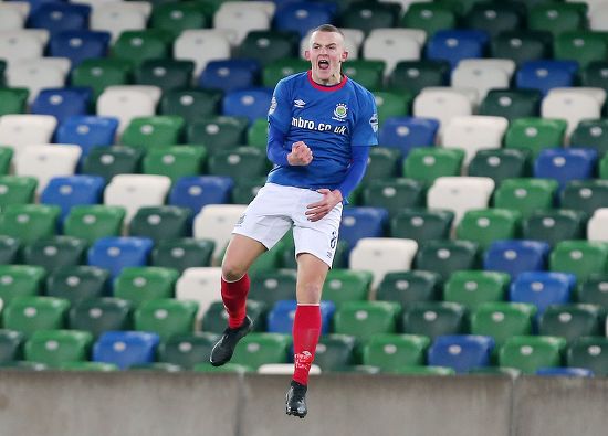 Linfield Vs Glentoran Linfields Michael Oconnor Editorial Stock Photo ...