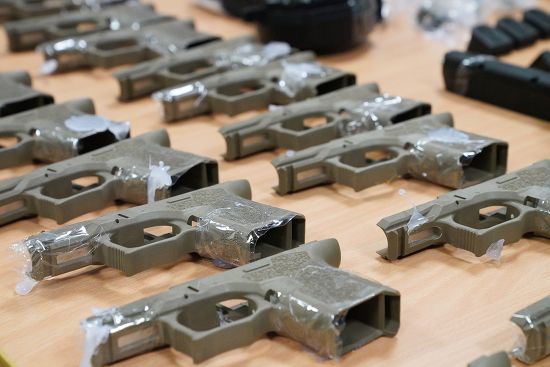 Seized Gun Parts Seen On Display Editorial Stock Photo - Stock Image ...