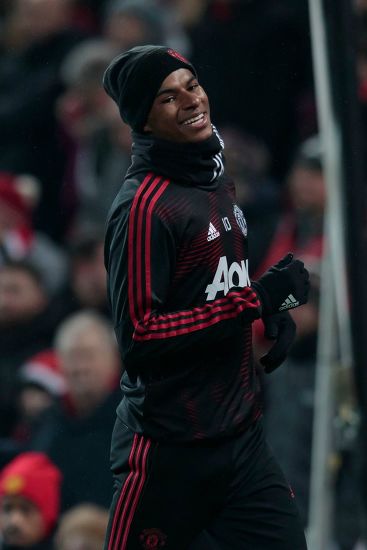 Manchester United Forward Marcus Rashford Smiles Editorial Stock Photo ...