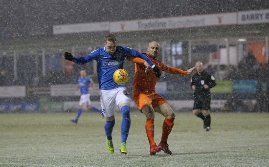 Ronan Curtis Portsmouth Battles Alan Mccormack Editorial Stock Photo ...