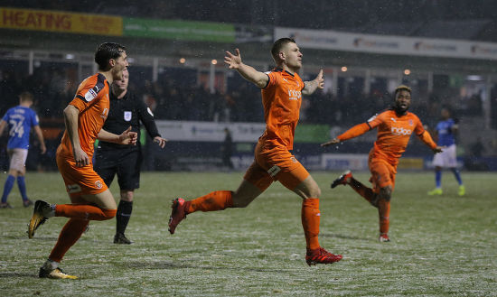 James Collins Luton Town Celebrates Scoring Editorial Stock Photo ...