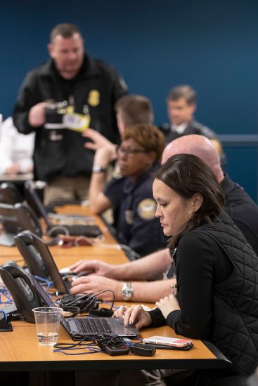 Law Enforcement Personnel Work Inside Atlanta Editorial Stock Photo ...