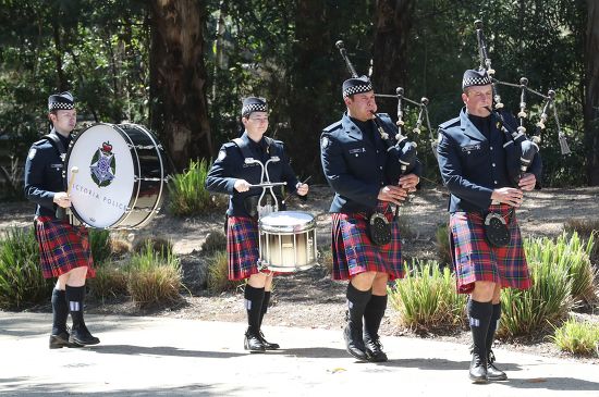 Police Pipe Band Plays During Ceremony Editorial Stock Photo - Stock ...