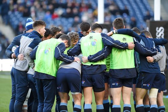 Scotland Team Huddle Before 6 Nations Editorial Stock Photo - Stock ...