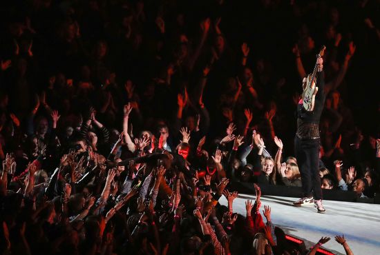 Travis Scott Crowd Surfs During His Editorial Stock Photo - Stock Image ...