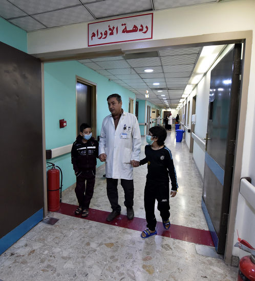 Iraqi Doctor Walks Two Iraqi Boys Editorial Stock Photo - Stock Image ...