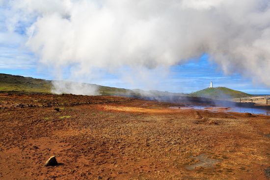 Hot Volcanic Steam High Temperature Area Editorial Stock Photo - Stock ...