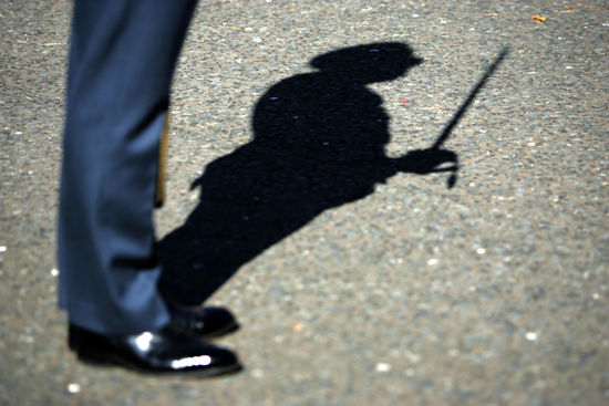 Raf Officers Shadow Cast During Final Editorial Stock Photo - Stock ...