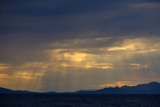 Thunderclouds Sunset On Beach Punta Ala Editorial Stock Photo - Stock ...
