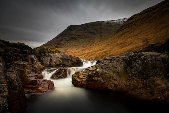 River Etive Foreground Moorland Background Glen Editorial Stock Photo ...