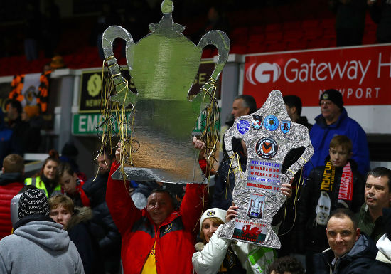 Newport County Fans Tin Foil Fa Editorial Stock Photo - Stock Image ...