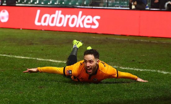 Robbie Willmott Newport County Celebrates Scoring Editorial Stock Photo ...