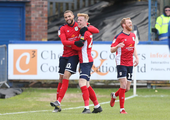 Jordan Bowery Crewe Alexandra Celebrates First Editorial Stock Photo ...