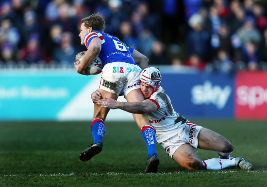 Jacob Miller Wakefield Trinity Tackled By Editorial Stock Photo - Stock ...