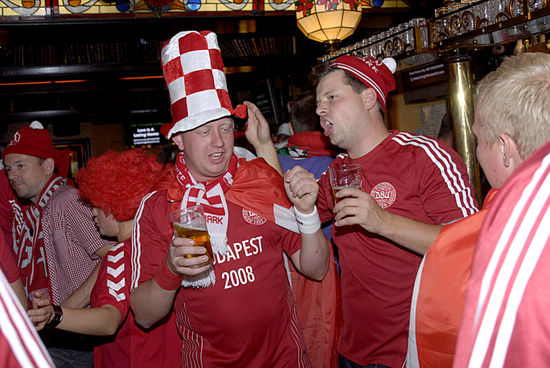 Danish Football Fans Celebrating Editorial Stock Photo - Stock Image ...