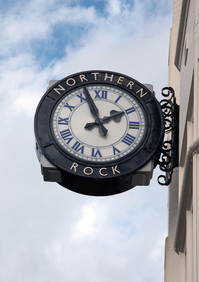 Clock On Branch Northern Rock Newcastle Editorial Stock Photo - Stock ...