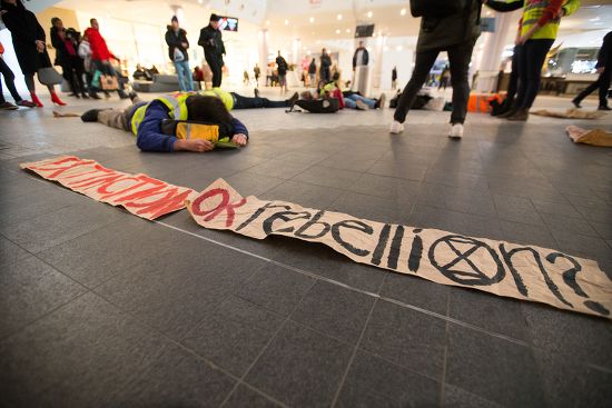 Members Extinction Rebellion Stage Diein Westfield Editorial Stock ...