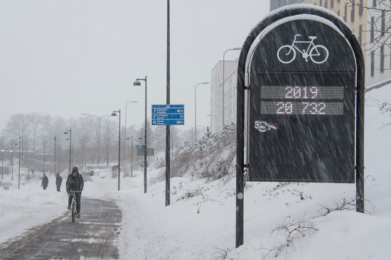 Automatic Bike Counter On Major Cycling Editorial Stock Photo - Stock ...
