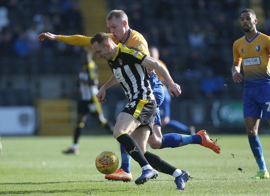 Notts Countys Rob Milsom Battles Mansfield Editorial Stock Photo ...