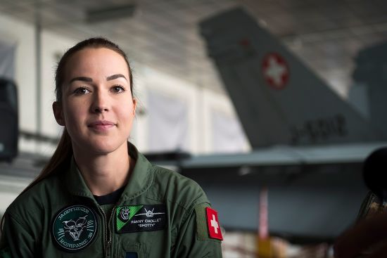 Fanny Chollet First Female Fighter Pilot Editorial Stock Photo - Stock ...