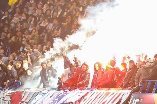 Malmo Ff Fans Let Off Flares Editorial Stock Photo - Stock Image ...