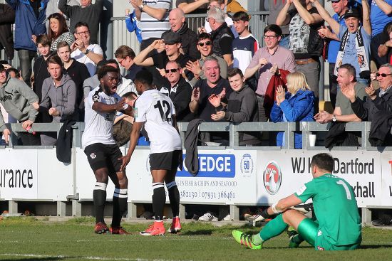 Darren Mcqueen Celebrates Scoring Dartfords Opening Editorial Stock ...