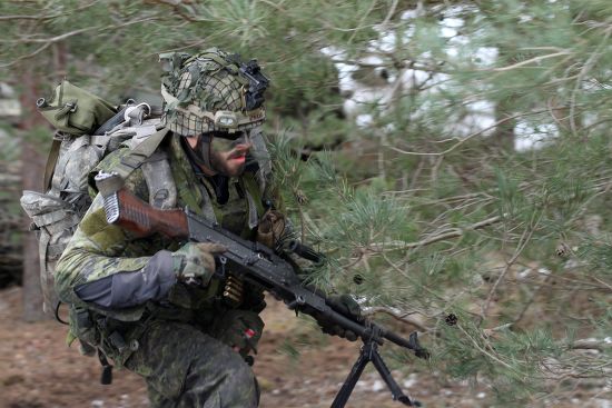 Canadian Light Machine Gunner Participates Integrated Editorial Stock ...