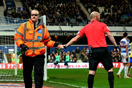 Referee Hands Bottle Which Thrown On Editorial Stock Photo - Stock ...