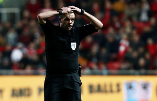 Referee Geoff Eltringham Gestures Foul Editorial Stock Photo - Stock ...