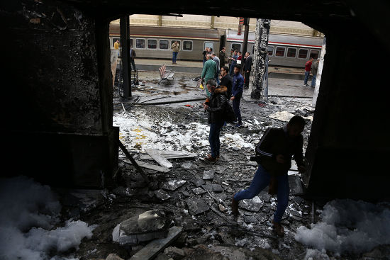 Rescuers Work Scene Fire Train Station Editorial Stock Photo - Stock ...