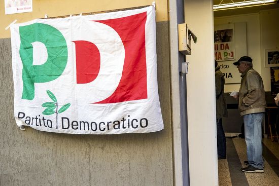 Partito Democratico Pd Flag Marks Polling Editorial Stock Photo - Stock ...