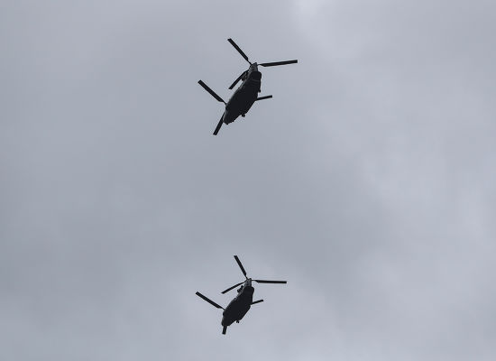 Chinook Helicopters Fly Over London Editorial Stock Photo - Stock Image ...